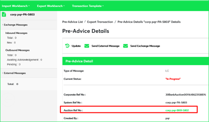 Creating Pre-Advice - Auction Engine - Corporate Guide – ELCY